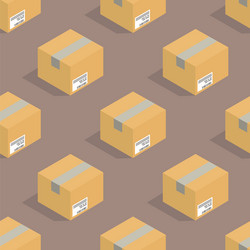 Different box isometric icons isolated pack Vector Image