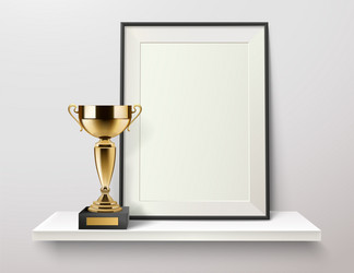 Frame with cup composition Royalty Free Vector Image