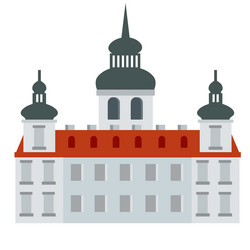 Old medieval university Royalty Free Vector Image
