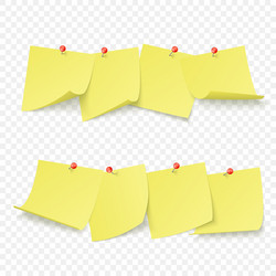 Yellow paper notes top view note sticker Vector Image