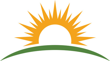 Sun and leaf wellness life health logo icon Vector Image