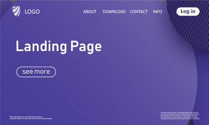 Website landing page material design Royalty Free Vector