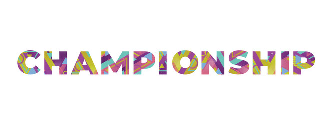 Competition concept retro colorful word art Vector Image