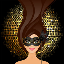 Mystery - background with ornate mask Royalty Free Vector
