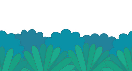 Green bush border set Royalty Free Vector Image