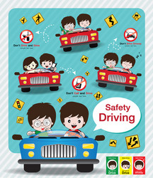 Safety driving sign Royalty Free Vector Image - VectorStock