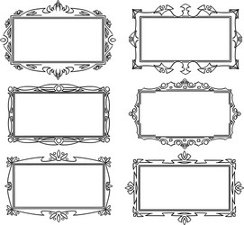 Vintage ribbon frames collection Royalty Free Vector Image