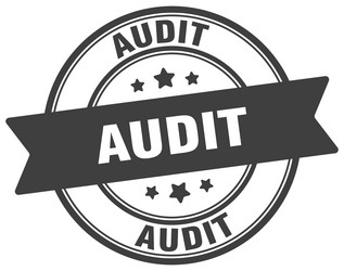 Audit stamp label on transparent background Vector Image