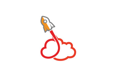 Rocket sky logo Royalty Free Vector Image - VectorStock