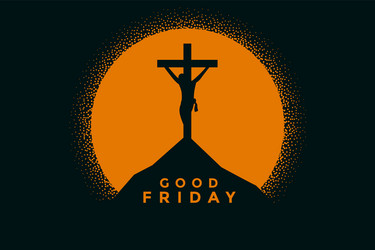 Traditional good friday background with sun Vector Image