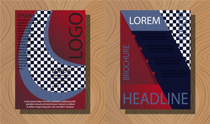 Set of brochure flyer design layout template size Vector Image