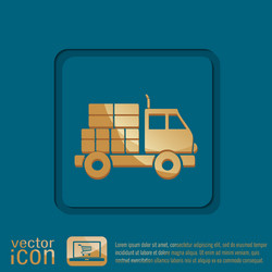 Truck logistic icon symbol laden Royalty Free Vector Image