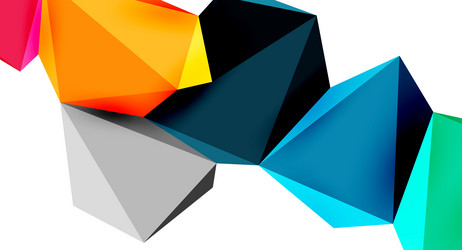 3d low poly triangle design elements Royalty Free Vector