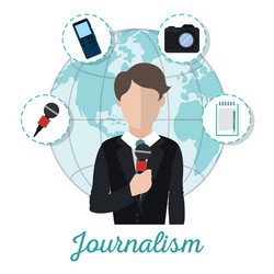 Journalism and journalist Royalty Free Vector Image