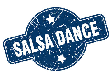 Salsa dance stamp sign seal Royalty Free Vector Image