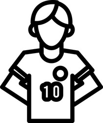 Soccer team captain shirt line and fill style icon
