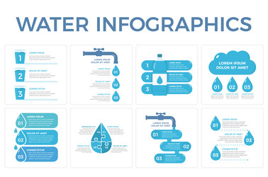 Water conservation infographic template Royalty Free Vector