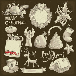 Christmas design elements Royalty Free Vector Image