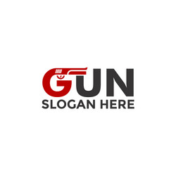 Gun logo icon design template Royalty Free Vector Image