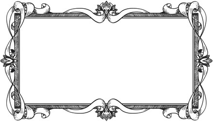 Ornamental frame label design Royalty Free Vector Image