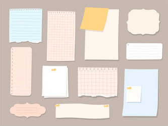 Set of different paper Royalty Free Vector Image