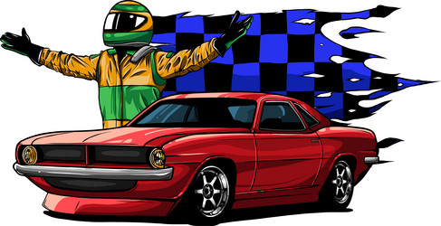 Small modern honda brio car Royalty Free Vector Image