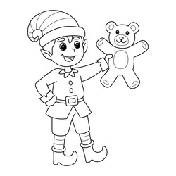Christmas Elf Outline Vector Images (over 730)