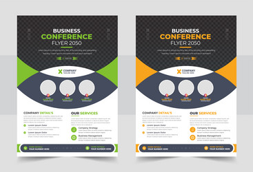 Creative conference flyer design template Vector Image