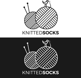 Knitted wear logo Royalty Free Vector Image - VectorStock