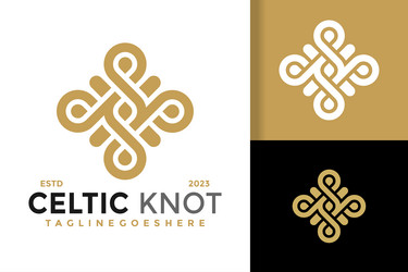 Clover knot linear design symbol icon Royalty Free Vector