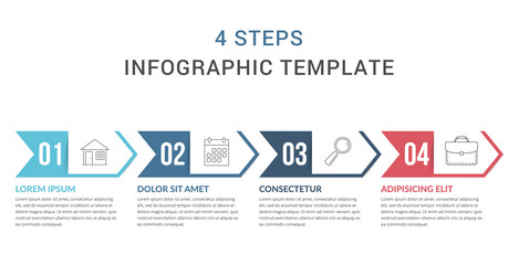 Four section infographics template Royalty Free Vector Image