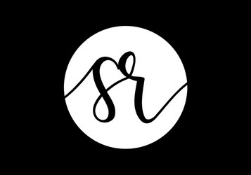 Initial monogram letter s r logo design template Vector Image