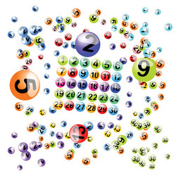 Yellow Lottery Number Balls Isolated Vector Images (over 190)
