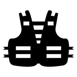 Ppe iconwearing a life jacket for safety symbol Vector Image