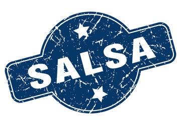 Salsa stamp sign seal Royalty Free Vector Image