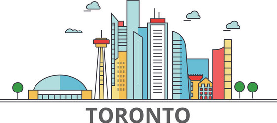 Toronto city canada Royalty Free Vector Image - VectorStock