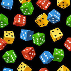 Dice seamless background pattern Royalty Free Vector Image