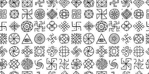 Sacred geometry background seamless pattern Vector Image