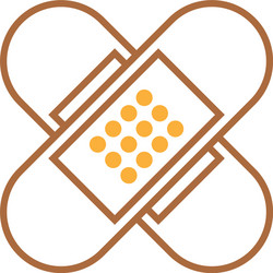 Band aid heart icon logo design template isolated Vector Image