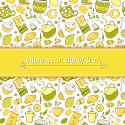 Tea and sweets icons set Royalty Free Vector Image