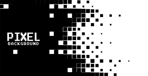 Black and white pixel background design Royalty Free Vector