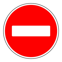 No entry or do not enter traffic sign Royalty Free Vector