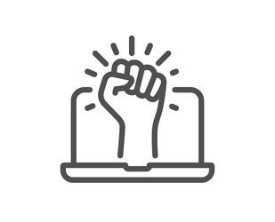 Empower line icon empowerment strength sign Vector Image