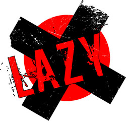 Lazy rubber stamp Royalty Free Vector Image - VectorStock