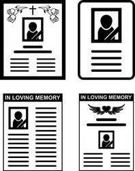 Funeral card with gothic medieval cross and roses Vector Image