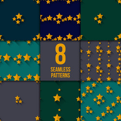 Seamless starry patterns Royalty Free Vector Image