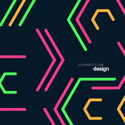 Letter sc hexagon shapes alphabet initial modern Vector Image