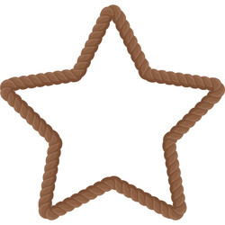 Brown rope sparkle star frame Royalty Free Vector Image