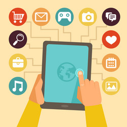 Mobile app development infographics Royalty Free Vector