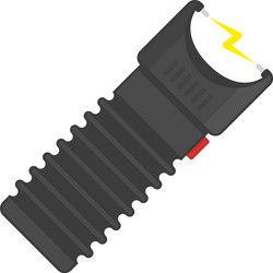 Set police electric shocker and bloody knife Vector Image